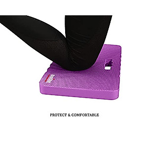 Omixe Extra Thick Kneeling Pad Comfy Foam Kneeler Mat Garden Knee Pad Cushion for Gardening Planting Yard Work Prayer Yoga Mechanic Exercise Workout Baby Bath 18 x 11 x 1.5 Inch Large Purple