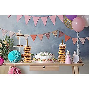New Improved Bamboo Donut Stand for Party with thicker base - Donut holder stand party - Replaces other Donut wall and Donut Display Bagel Holder Stand. For Weddings, Doughnut, and Birthday Party
