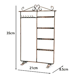 ZSEDP Rotate the Wall to try The Multifunctional Metal Hanging Earrings, Necklace and Bracelet Display Stand