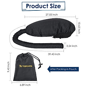 TEPENAR Bonnet Hair Dryer Attachment: Upgraded Extra Large Hooded Hair Dryer Adjustable Soft Blow Dryer Caps - Easy to Use for Natural Curly Textured Hair Care Styling Fast Drying