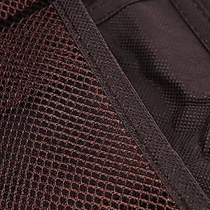 SUPWALL Over The Door Shoe Organizer Rack,24 Pocket for Shoe Toiletries Closet Laundry Storage, with 4 Steel Hooks That Fit More Doors (Coffee)