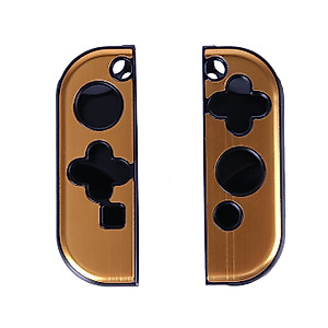 HDE Protective Cover for Nintendo Switch Joy-Con Controller Plastic Protectors Snap On Shell with Comfort Contoured Back (Gold)