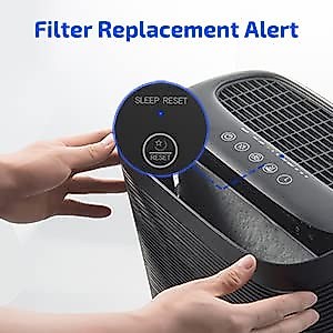 Air Purifier, True Hepa 13 for Large Room, CADR 450 m³/h, Air Cleaner with UV-C Light, 3 Speeds, 3 Timers, Change Filter Reminder, Remove off 99.97% Dust, Allergens, Pollen, Pets, Hair, Smoke (black)