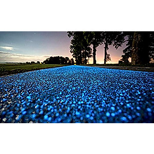 Oubest Fish Tank Rocks Glow Blue/Glow in The Dark Pebbles for Garden/Fish Tank/Aquarium/Plant Pots/Bonsai Walkway/Driveway 100pcs
