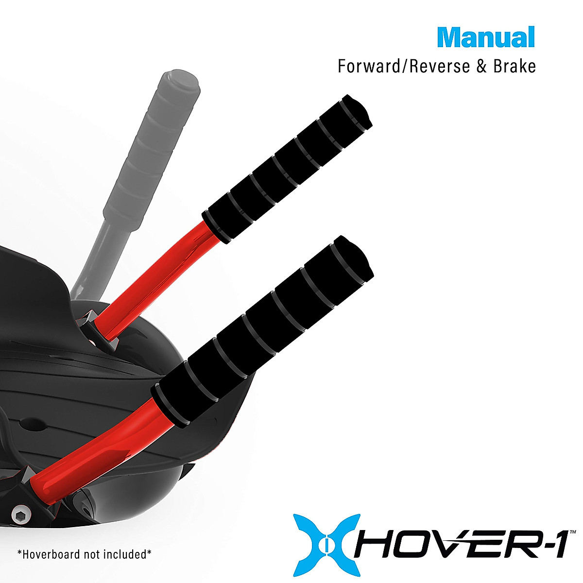 Hover-1 Falcon-1 Buggy Hoverboard Attachment Turbo LED Lights, Compatible with Most 6.5" & 8" Hoverboards, Hand-Operated Rear Wheel Control, Adjustable Frame, Easy to Install Hoverboard Go Kart