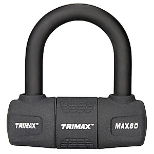 TRIMAX MAX60 Black Short Shackle U-Lock with PVC Sleeve