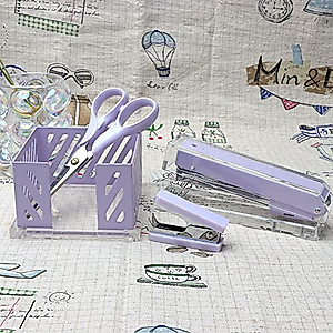 Purple Office Scissors 6.5" Craft Scissors Round All Purpose Scissors Professional Tailor Dressmaker Fabric Shears for School and Home (Purple Scissors)