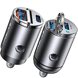 90W USB C Car Charger,2-Pack Super Mini Metal USB C Car Charger Fast Charging Adapter [PD+QC]&[Dual PD],MRGLAS Car Cigarette Lighter USB Charger Compatible with iPhone 14 13 Pro Max, iPad, Samsung