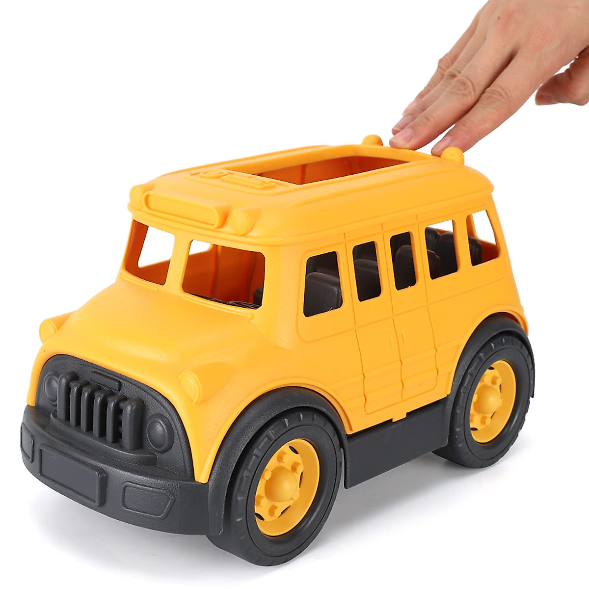 Liberty Imports Big Yellow School Bus Toy for Toddlers, Plastic Vehicle Truck for Kids Boys Girls Imaginary Play