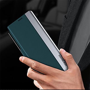 Ephoou Compatible with Samsung Galaxy Z Fold 5 Phone Case with S Pen Slot and S Pen Replacement, Full Body Protective Cover Flip PU Leather [Kickstand Feature] for Samsung Galaxy Z Fold5 QHCX-Green