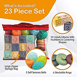 Naturals Infinity Montessori Toys for Babies | 3 in 1 Soft Baby Toys Set | Baby Toys 6 to 12 Months | Sensory Toys for Toddlers 1-3 | Toys for Babies 0-6 Months | Learning Toys