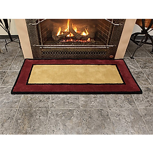 Minuteman International Contemporary II Berry Wool Hearth Rug, Rectangular