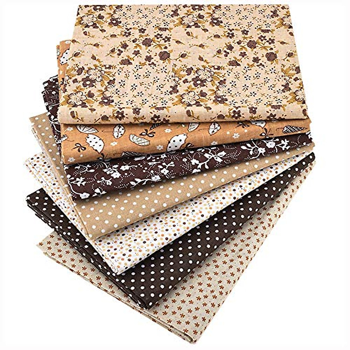 14pcs 19.6" x 19.6" Floral Printed top Cotton Fabric Bundle Squares Quilting Sewing Patchwork Cloths DIY Scrapbooking artcraft