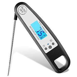 ThermalinX Digital Meat Thermometer for Cooking Grilling Kitchen Food Candy Instant Read Thermometer with Backlight and Magnet for Oil Deep Fry Grill BBQ Smoker