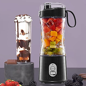 Irfora Portable Blender for Shakes and Smoothies Size Single Serve Travel Fruit Juicer Mixer Cup with Reable 4000mAh USB Reable Battery Small Electric Individual Mini Blender for Juice