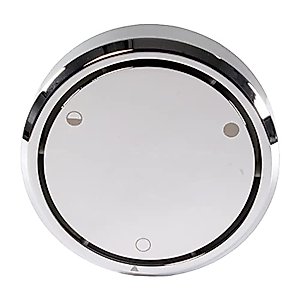 Westbrass D493CHM-26 Universal Patented Deep Soak Round Replacement 2-Hole Bathtub Overflow Cover for Full and Over-Filled Closure, 1 Pack, Polished Chrome - LOGO