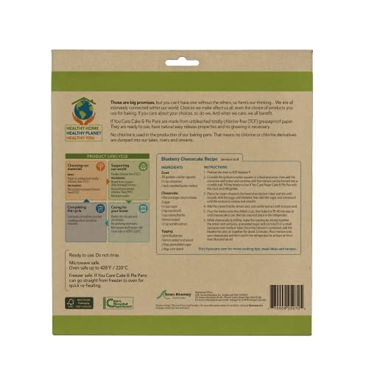 If You Care FSC Certified Paper Cake and Pie Baking Pans, 4-Count