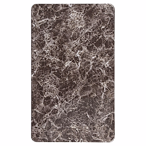 EMMA + OLIVER 24" x 42" Rectangular Gray Marble Laminate Table Top
