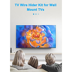 in Wall Cable Management Kit with Hole Saw Drill Attachment - Includes Power & Low Voltage Cord Management - Hide TV Wires for Wall-Mounted TVs