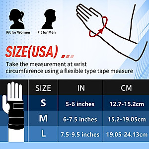 FEATOL 2 Pack Carpal Tunnel Wrist Brace For Work With Wrist Splint, Adjustable Wrist Guard Daytime Support For Women Men, Pain Relief For Pregnancy, Typing, Arthritis, Tendonitis, Right Hand Left Hand, Large