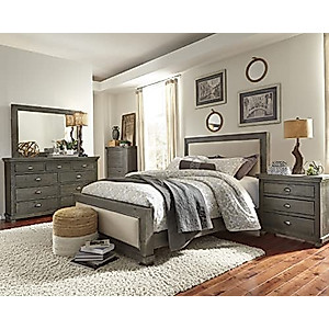 Progressive Furniture Willow Nightstand, Distressed Dark Gray