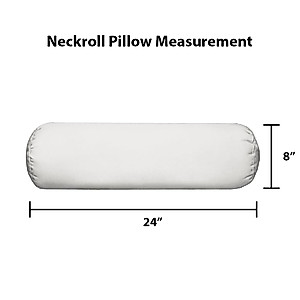 RSH DECOR: Sunbrella Neck Roll Jumbo Bolster Pillows Set of 2 | 24” x 8" | Water and Fade-Resistant Performance Fabric | Outdoor Support Pillows for Patio Furniture | Canvas Black