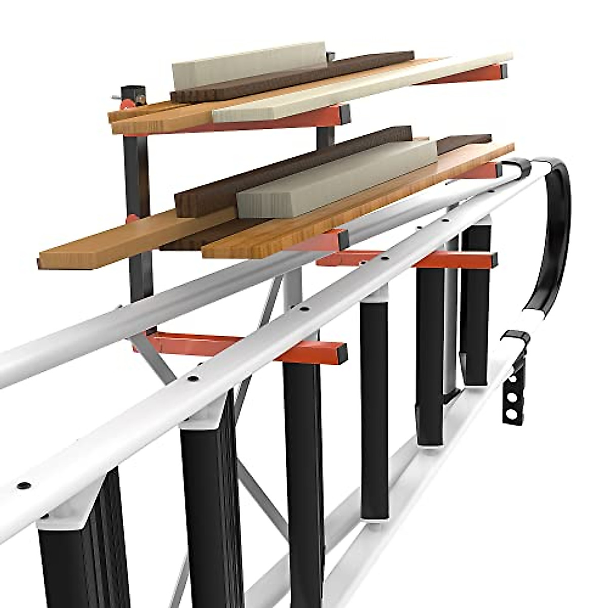 Ultrahaus Metal Lumber Rack and Wall Mounted Lumber Storage Rack with Lumber Rack 3 Level Wood Storage Rack System, 1 Pack