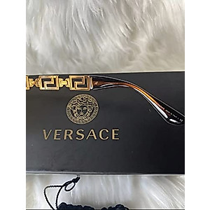 Versace Woman Sunglasses Havana Frame, Dark Brown Lenses, 59MM