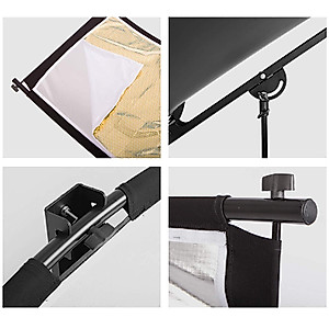 RangerRider Curved Reflector Clamshell Light Reflector/Diffuser, 24x70 inches Photography Lighting Reflector for Photo Video Studio Shooting with Black/Silver/White/Gold Reflectors,Carry Bag