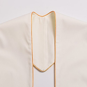 BLESSUME 1PC Clergy Mass Stole Cross Embroidered Wedding Stole