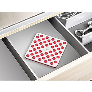 Joseph Joseph Duo Spot-On Set of 2 Silicone Trivets, Grey/Red