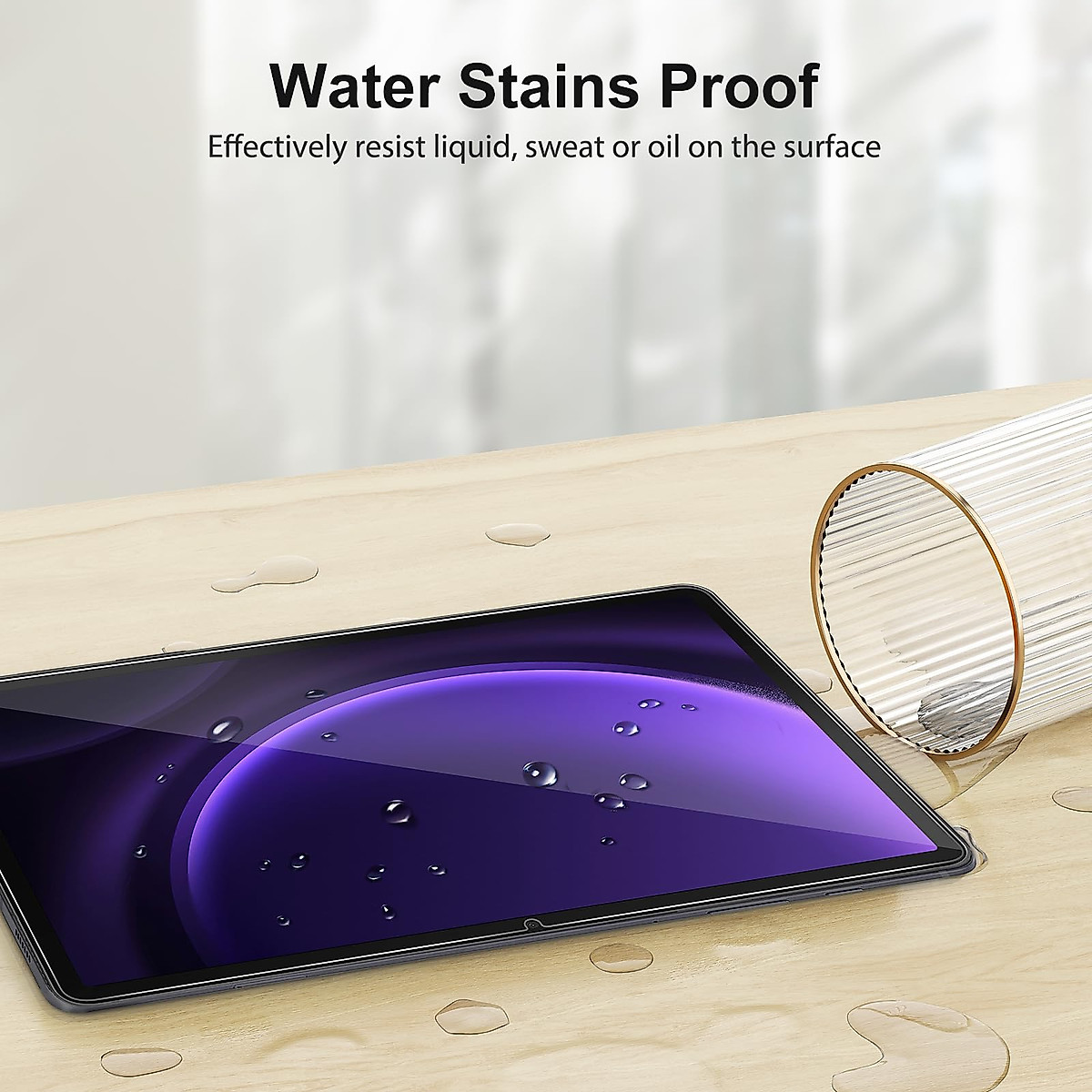 SPARIN 2 Pack Screen Protector for Galaxy Tab S9 FE 5G 10.9 inch/Galaxy Tab S9 11 inch, 9H Tempered Glass with Easy Installation Frame, S Pen Compatible/HD Clear/Anti Scratch