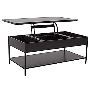 Amazon Brand - Ravenna Home Heights Wood Lift Top Storage Coffee Table, Rectangular, Espresso, 23.6"D x 43.3"W x 16.5"H