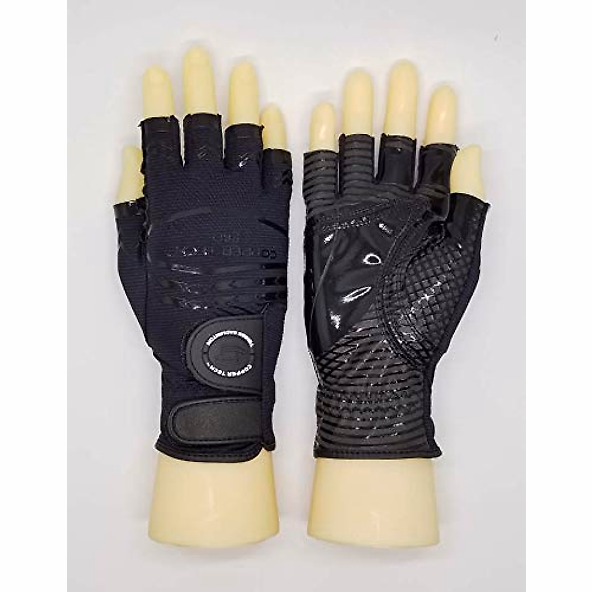 Copper Tech PRO Women's Pickle Ball, Badminton and Tennis Glove Worn ON Right Hand (Black/Black, ONE Size FIT Most(Small Thru Medium))