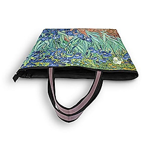 Handbags for Women Van Gogh Irises Tote Bag Top Handle Shoulder Bag