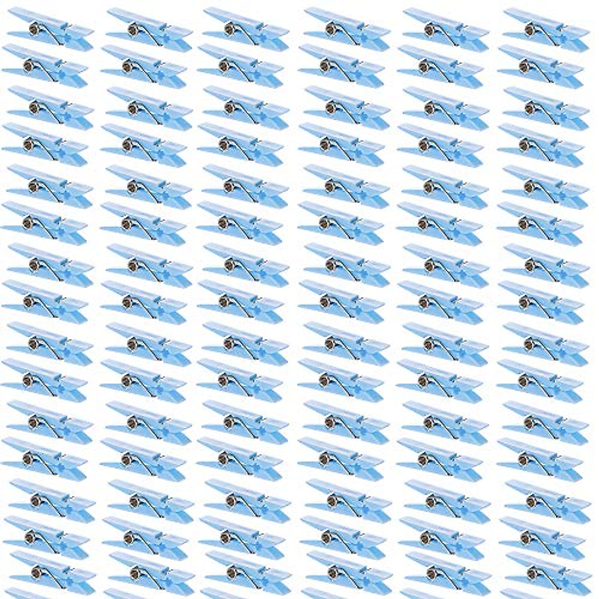 Adorox Blue (96 Pieces) Small Clothes Pins Baby Shower Clothespin Favors Pink Girl Blue Boy Party Game