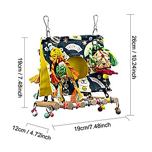 PANQIAGU Warm Parrot Bird Nest Hut Hammock Tent Parakeet Cage Bird Nest Snuggle Hut Bird Nest House Hanging Hammock Velvet Bird Cage Accessories Sleeping Bed for Small Medium Parrots Parakeets