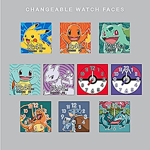 Accutime Kids Pokemon Educational Learning Smart Watch Toy with Interchangeable Straps for Boys, Girls - Selfie Cam, Learning Games, Alarm, Calculator (Model: POK40031AZ)