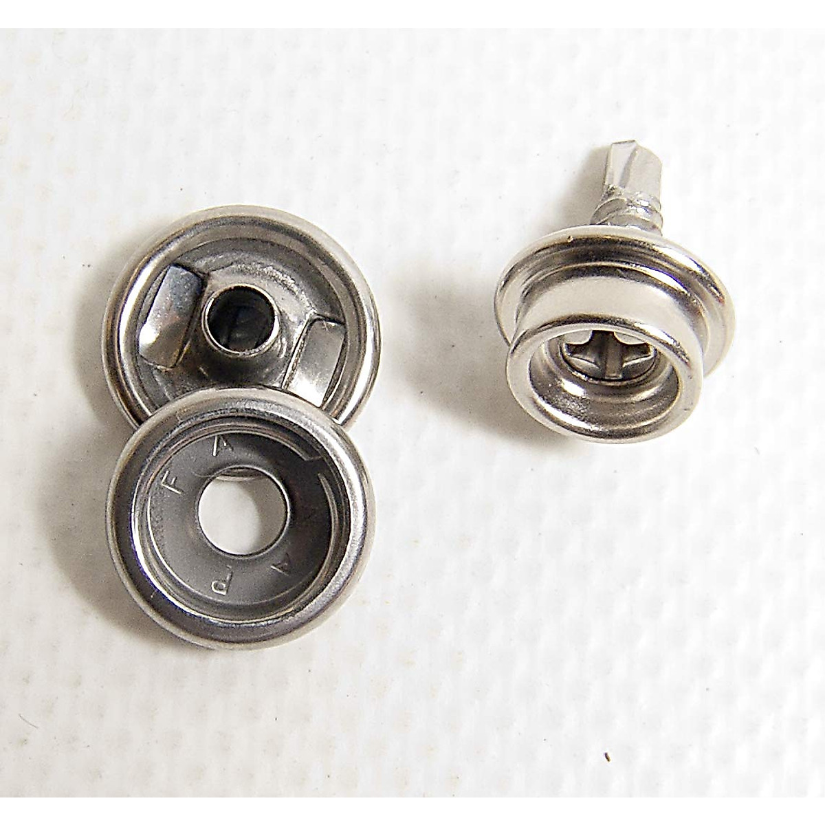 Snap Cap & Socket, 100% Stainless Steel w/ 1/2" Inch #8 Drill Point Self Drilling Screw Stud Select The Quantity You Need (50 of Each Piece)