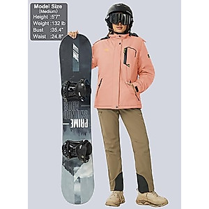 MAGCOMSEN Winter Jackets for Women Skiing Jacket Waterproof Insulated Ski Jackets Thermal Snow Jackets Mountain Snowboarding,S
