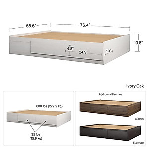 Ameriwood Home Full Platform Bed with Drawers, Espresso