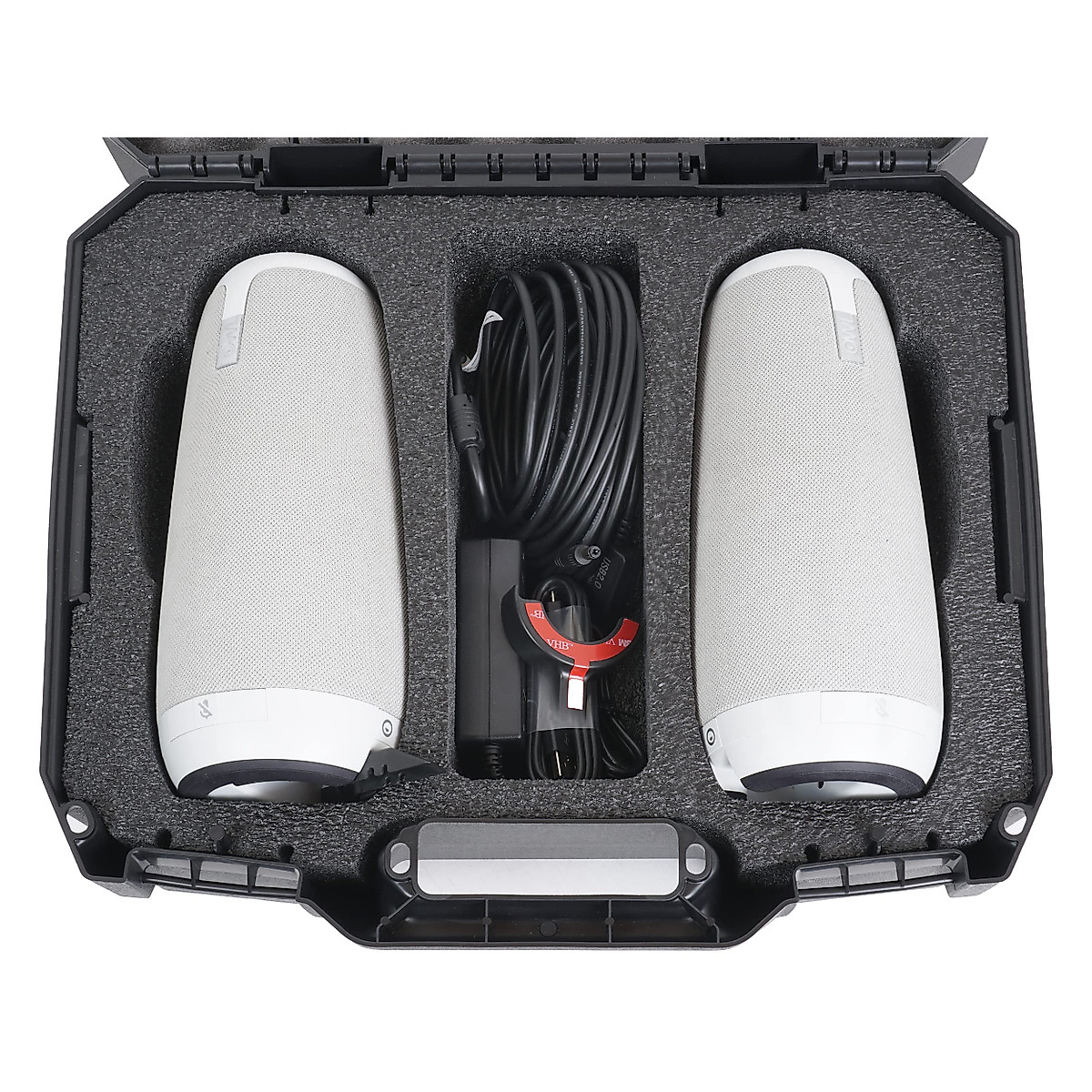 Case Club Double Meeting Owl Carry Case - Travel & Storage Case Fits x2 Meeting Owl Standard, Pro, 2 or 3 - Pre-Cut Foam is Ready to Go Out of the Box - Holds Expansion Mic, Cords & Accessories