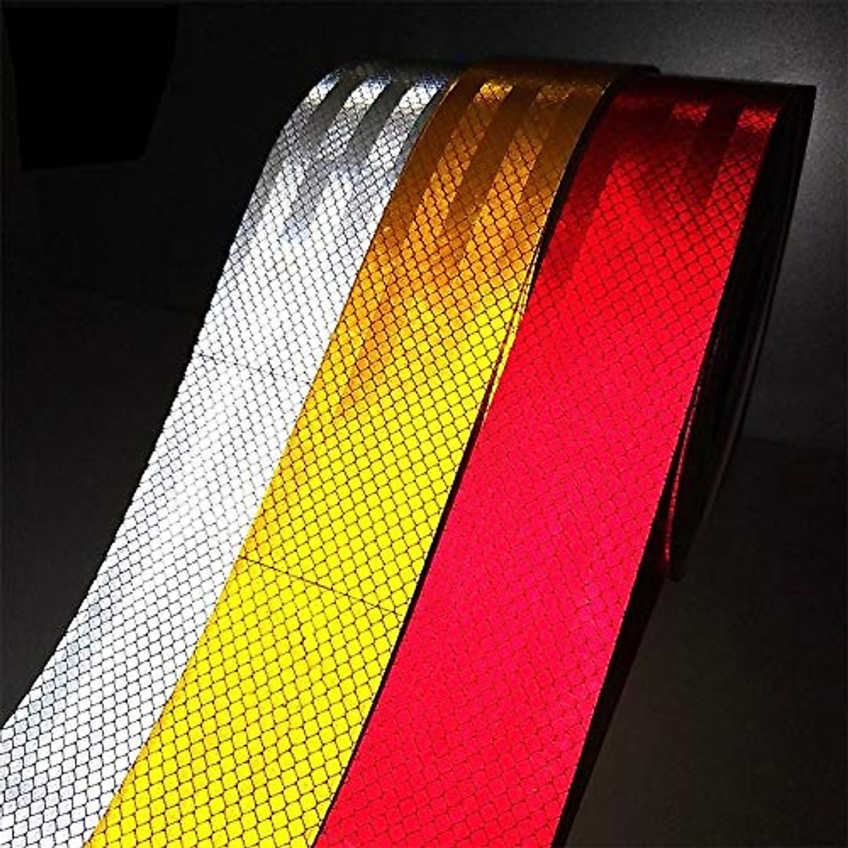 AISEY 2" X 30ft Reflective Tape White Outdoor High Vis Conspicuity Safety Tape, Reflector Tape Trailer Waterproof