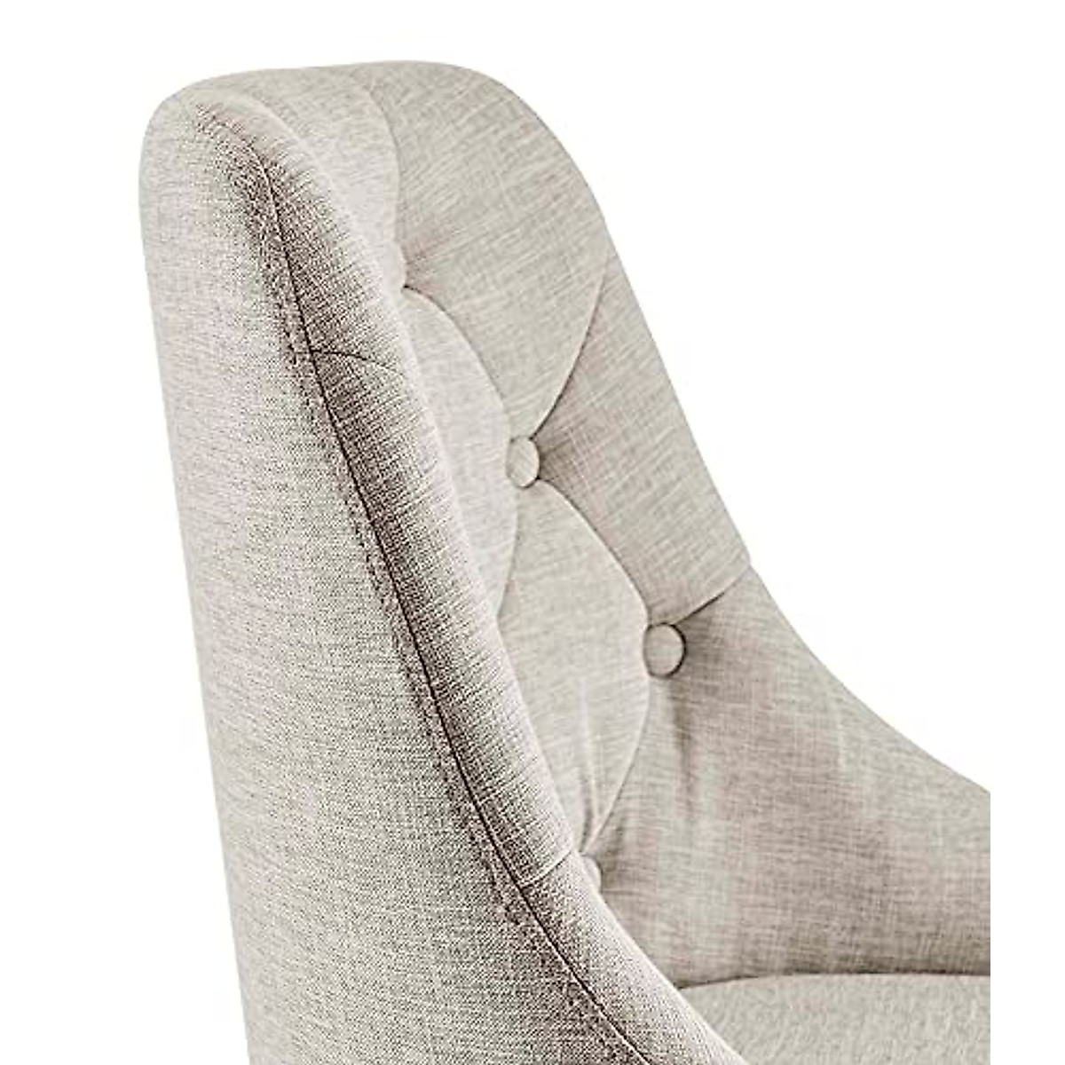 Modway Distinct Tufted Swivel Upholstered Office Chair, Black Beige 23 x 20.5 x 32