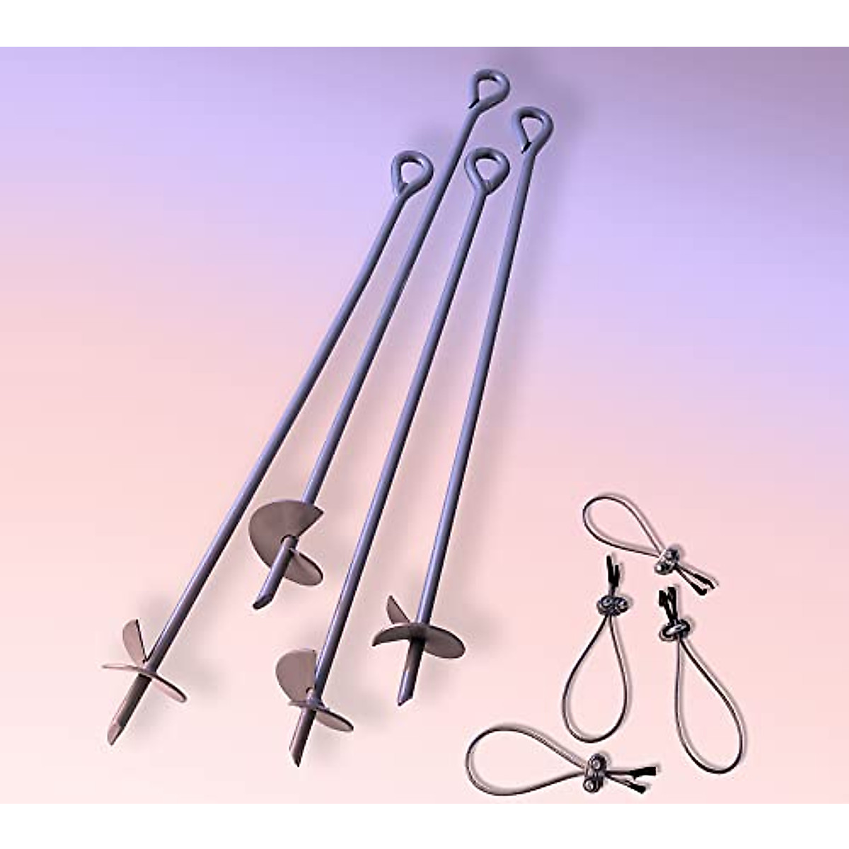 Arrow Shed 12 x 20 x 7-Foot Heavy Duty Galvanized Steel Metal Multi-Use Shelter & ShelterLogic ShelterAuger 4-Piece 30-Inch Reusable Heavy Duty Steel Earth Auger Anchor Kit, Silver