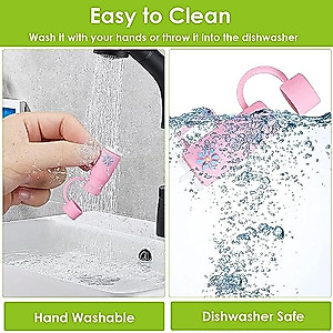 Sigowal 10Pcs Straw Cover Cap for Stanley Cup, 10mm Silicone Straw Topper Compatible with Stanley 30&40 Oz Tumbler with Handle, Reusable Drinking Straw Tip Covers Fit for Stanley Cups Accessories