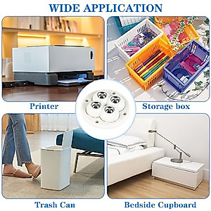 Mini Caster Wheels 8 Pcs, NOVWANG Appliance Rollers Stainless Steel Quadruple Bead Self Adhesive Caster Wheels Sturdy Sticky Swivel Pulleys Universal Wheels for Kitchen, Box, Small Appliance Slider