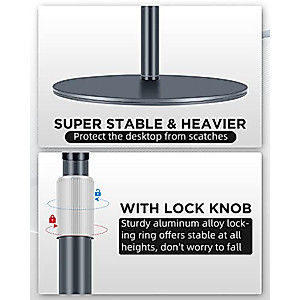 Nycetek Webcam Stand, Light Stand Tripod with 360° Rotatable Ballhead for DSLR Camera, Ring Light, Webcam, Desktop Tripod for Video Recording, Shooting, Game Streaming, YouTube