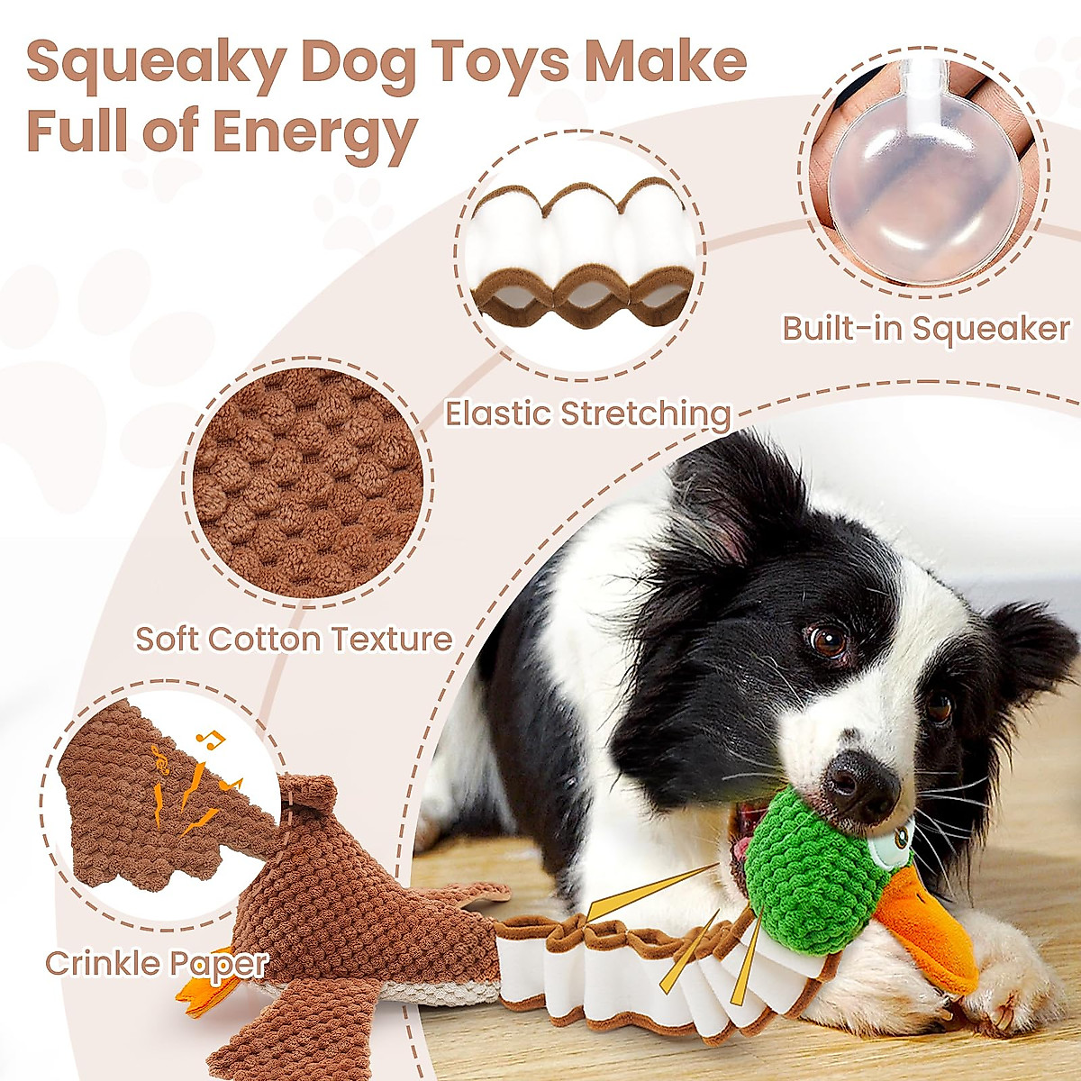 WinTour Dog Toys for Small Dogs, Puppy Toys to Keep Them Busy, Puppy Teething Toys, Dog Chew Toys for Small/Medium Dogs, Non-Tough Dog Toys for Aggressive Chewers, Squeaky Dog Toys, Tug of War Dog Toy