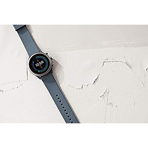 Fossil Men's Gen 4 Sport Heart Rate Metal and Silicone Touchscreen Smartwatch, Color: Grey, Blue (FTW4021)